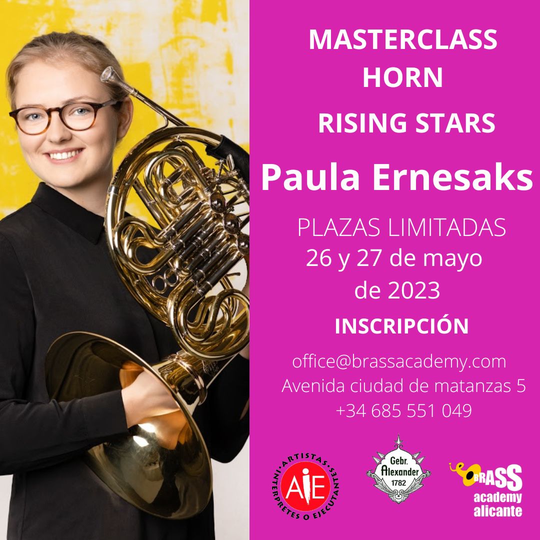 Paula Ernesaks May 26 & 27 2023 – Brass Academy Alicante